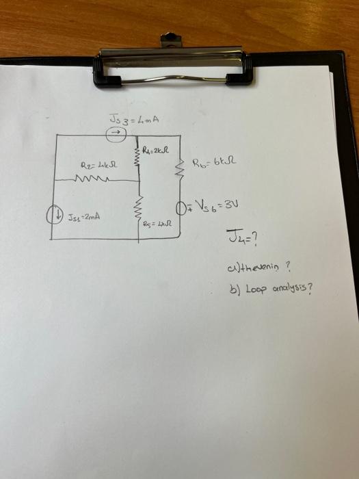 Solved Js 3=4mA •Re: akh Rahikch Robeh Dr Vs n=3u J54-2mA Rs | Chegg.com