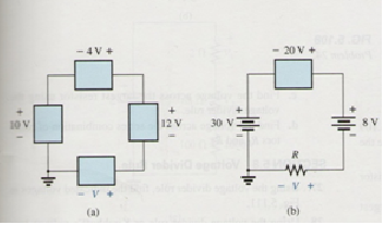 Solved Using KVL find the unknown voltages for the circuits | Chegg.com