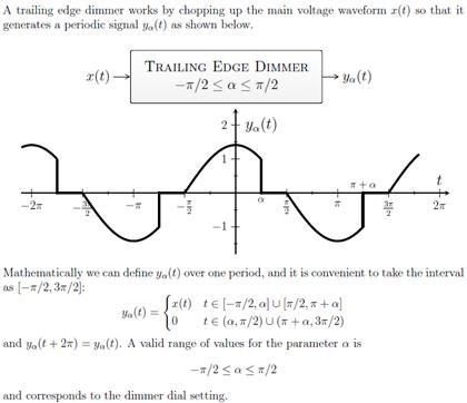 A trailing edge dimmer works by chopping up the main | Chegg.com