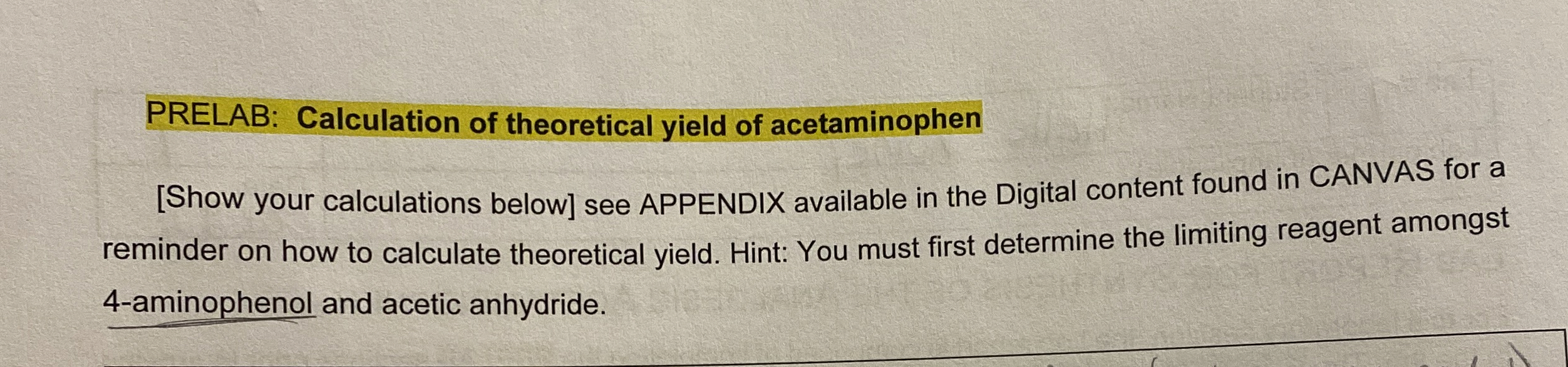 Solved PRELAB: Calculation of theoretical yield of | Chegg.com