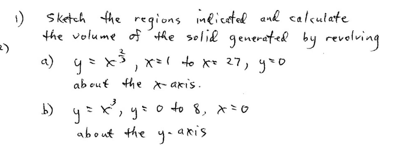 Solved Sketch the regions inlicated and calculate the volume | Chegg.com