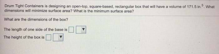 Solved Drum Tight Containers is designing an open-top, | Chegg.com
