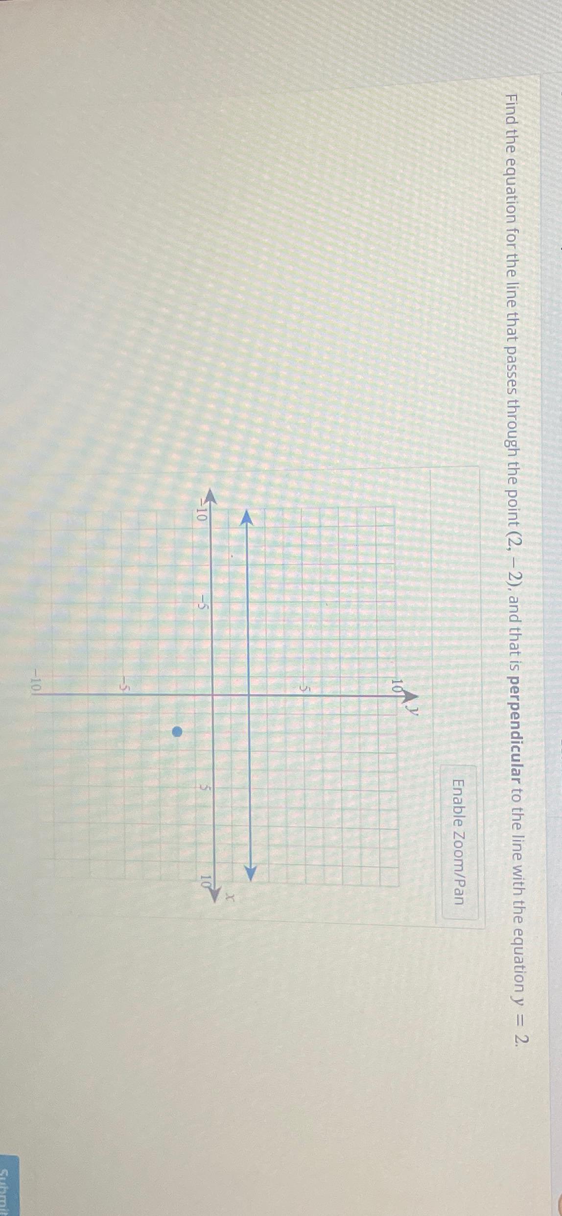 Solved Find the equation for the line that passes through | Chegg.com