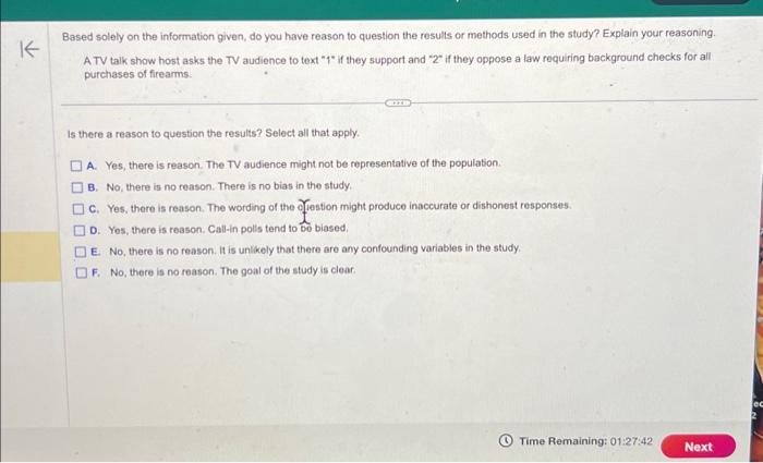 Solved Based solely on the information given, do you have | Chegg.com