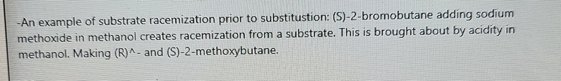 Solved -An example of substrate racemization prior to | Chegg.com