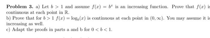 Solved Problem 3 A Let B1 And Assume Fxbx Is An 