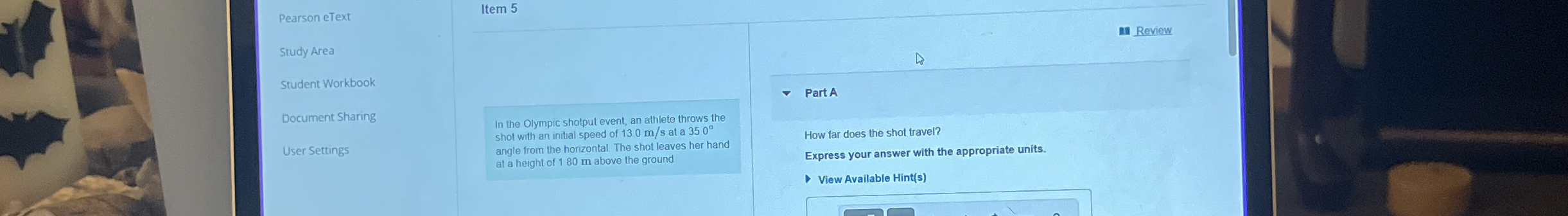Solved Item 5Study AreaStudent WorkbookDocument SharingUser | Chegg.com