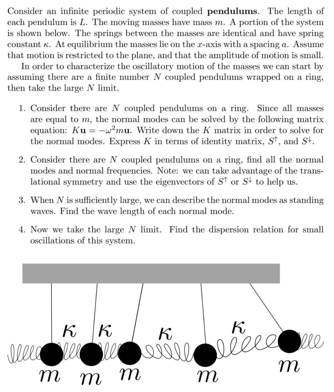 Solved Consider An Infinite Periodic System Of Coupled
