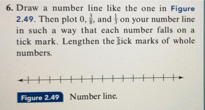 Solved 6. Draw a number line like the one in Figure 2.49. | Chegg.com