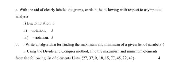 Solved a. With the aid of clearly labeled diagrams, explain | Chegg.com