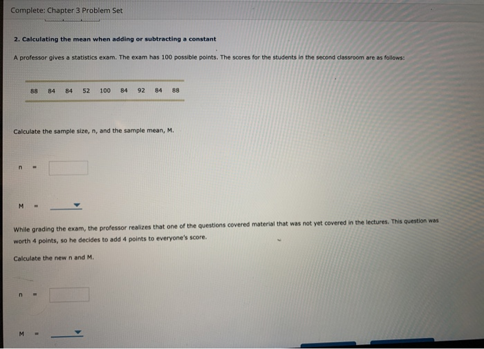 Solved Complete: Chapter 3 Problem Set 2. Calculating the | Chegg.com Solved Complete: Chapter 3 Problem Set 2. Calculating the | Chegg.com