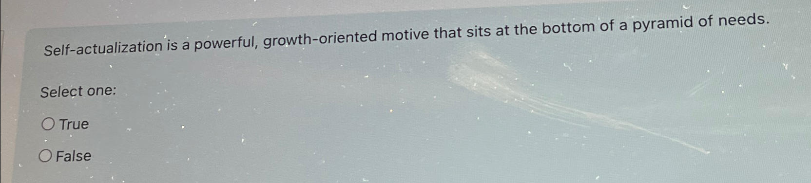 Solved Self-actualization is a powerful, growth-oriented | Chegg.com