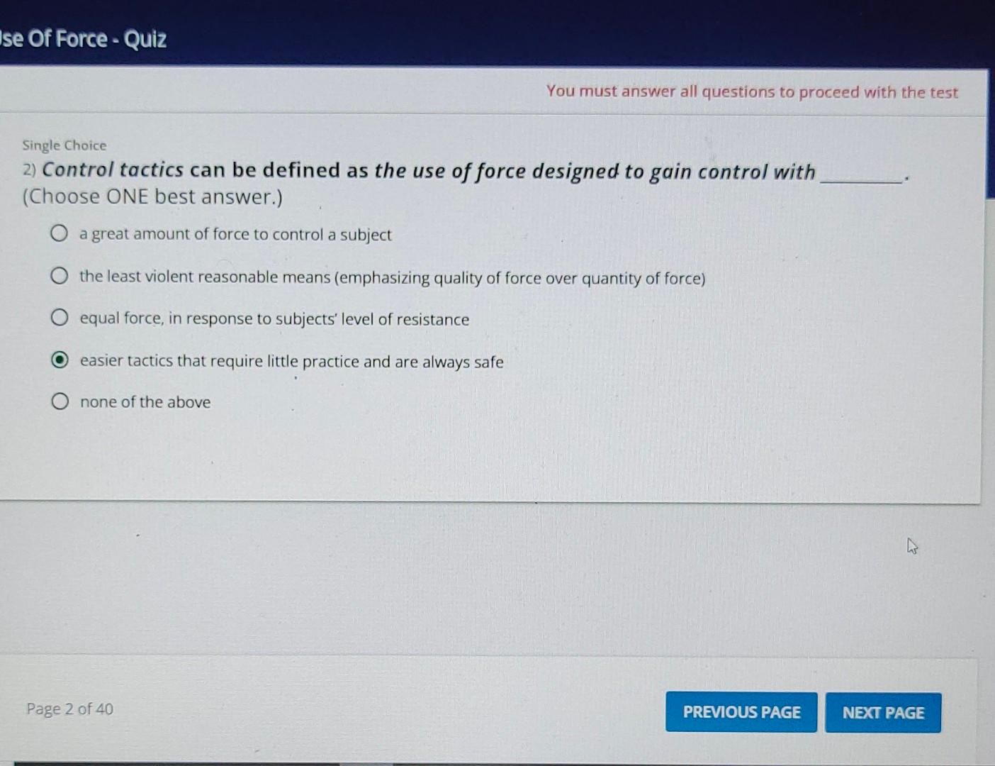 of force) O equal force, in response to subjects' | Chegg.com