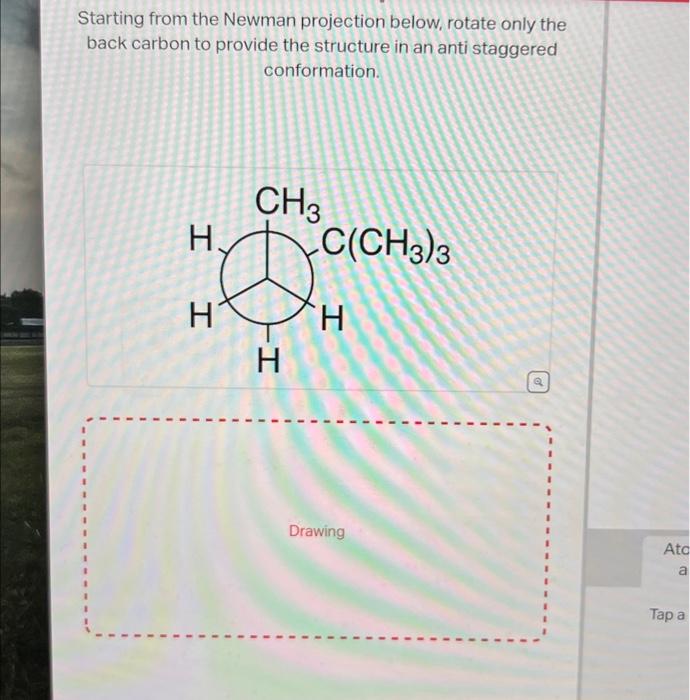Solved Draw the conformer that would form after the back | Chegg.com