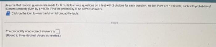 Solved Assume that random guesses are made for 8 | Chegg.com