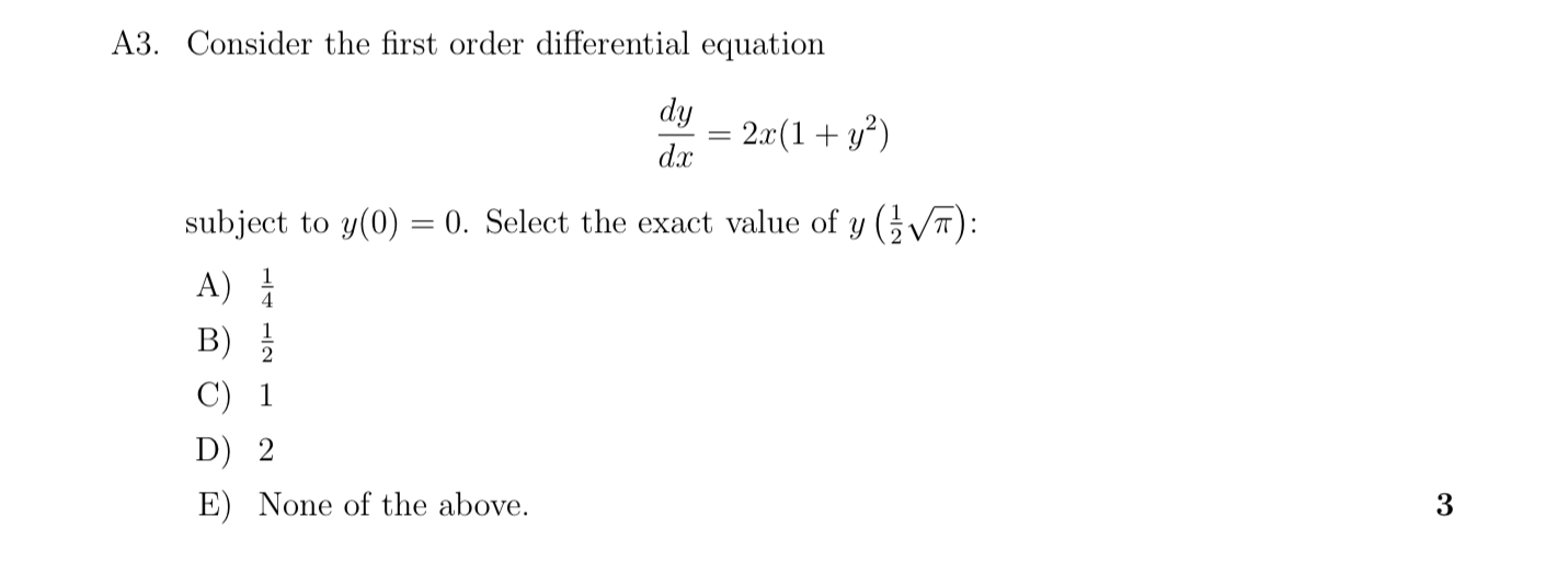 Solved THE ANSWER IS C (1) ﻿Consider the first order | Chegg.com