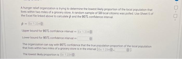 Solved A hunger relief organization is trying to determine | Chegg.com