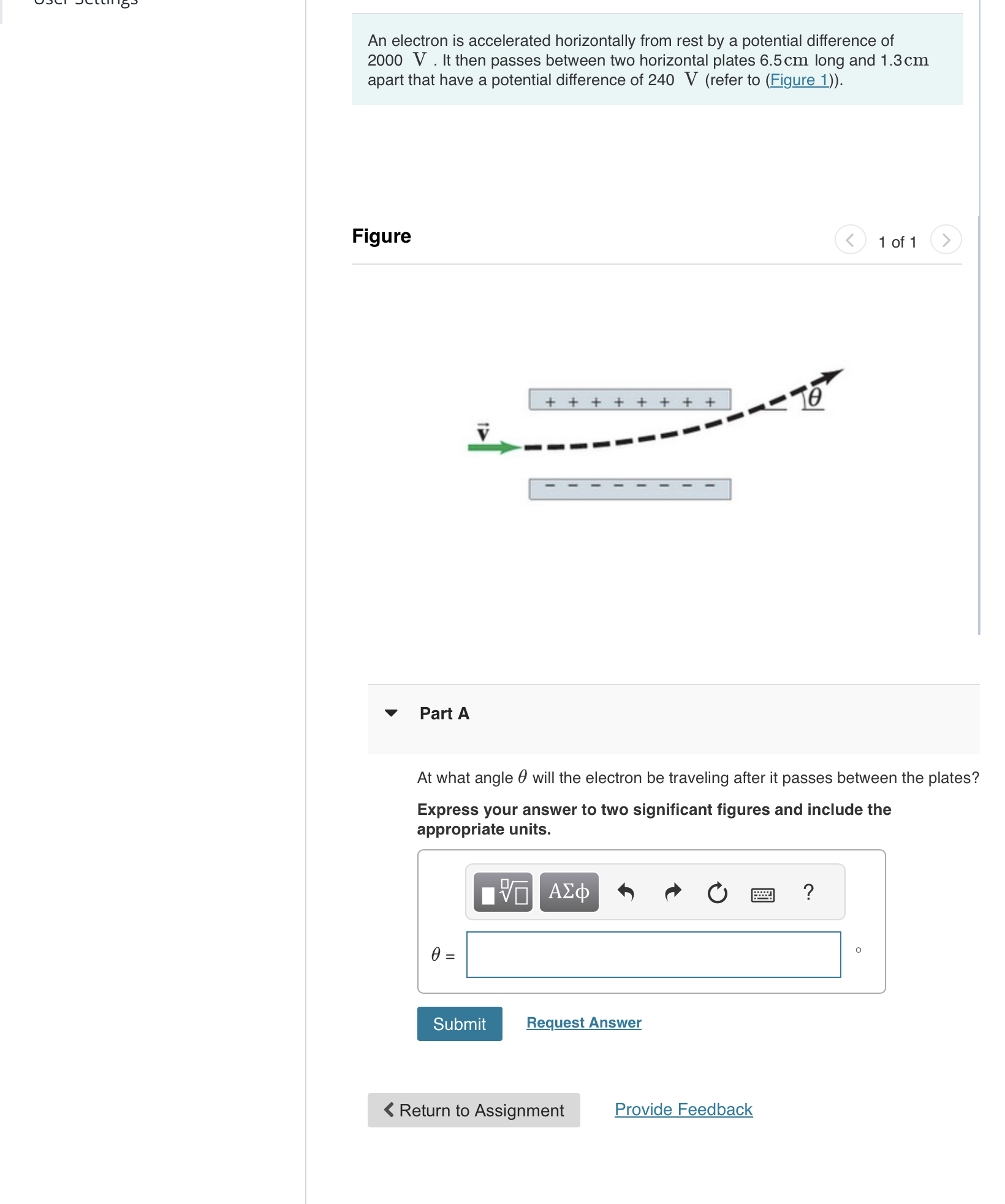 Solved An electron is accelerated horizontally from rest by | Chegg.com