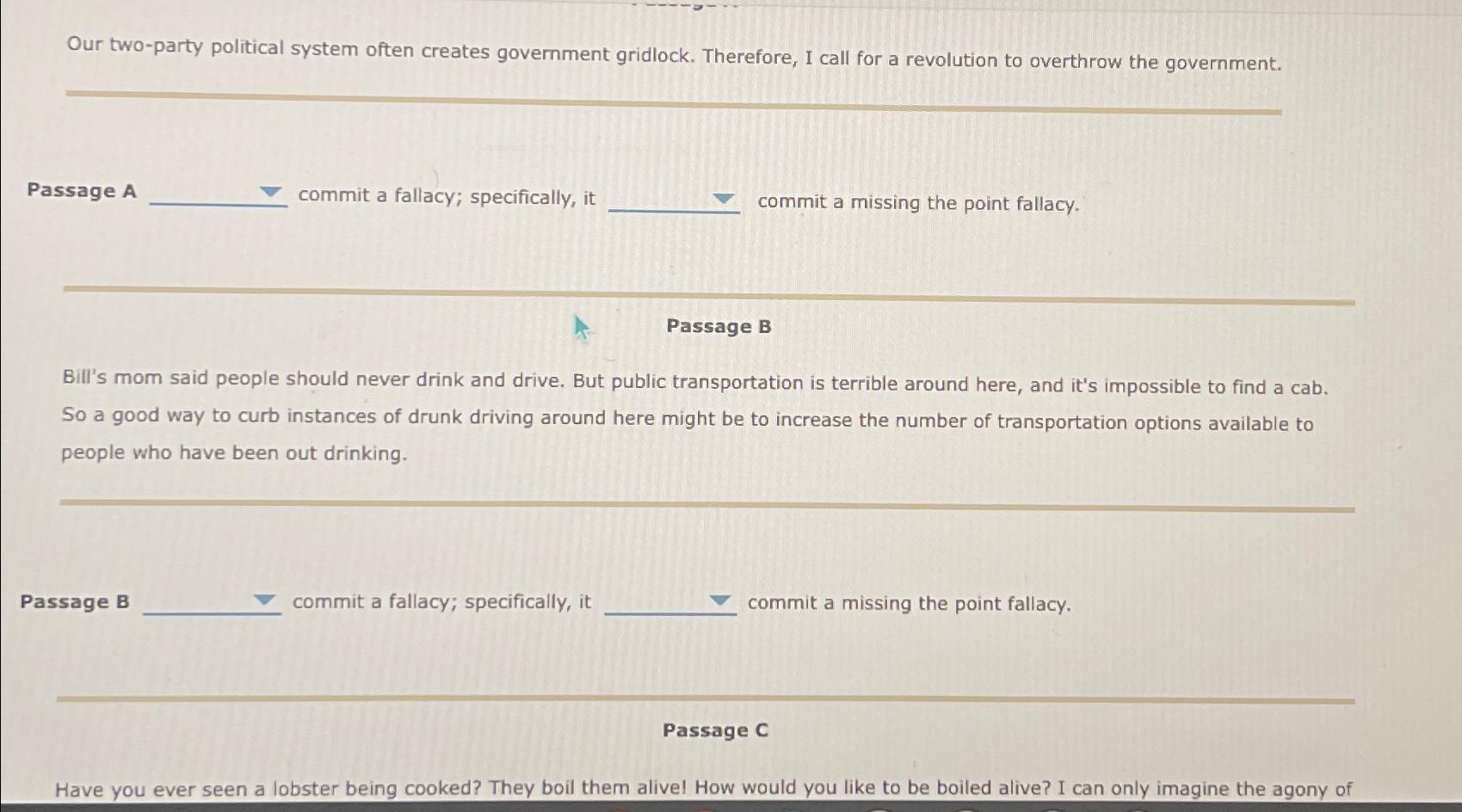 Solved Our two-party political system often creates | Chegg.com