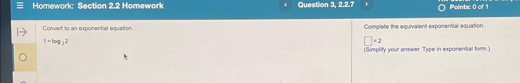 Solved Homework: Section 2.2 HomeworkQuestion | Chegg.com Solved Homework: Section 2.2 HomeworkQuestion | Chegg.com