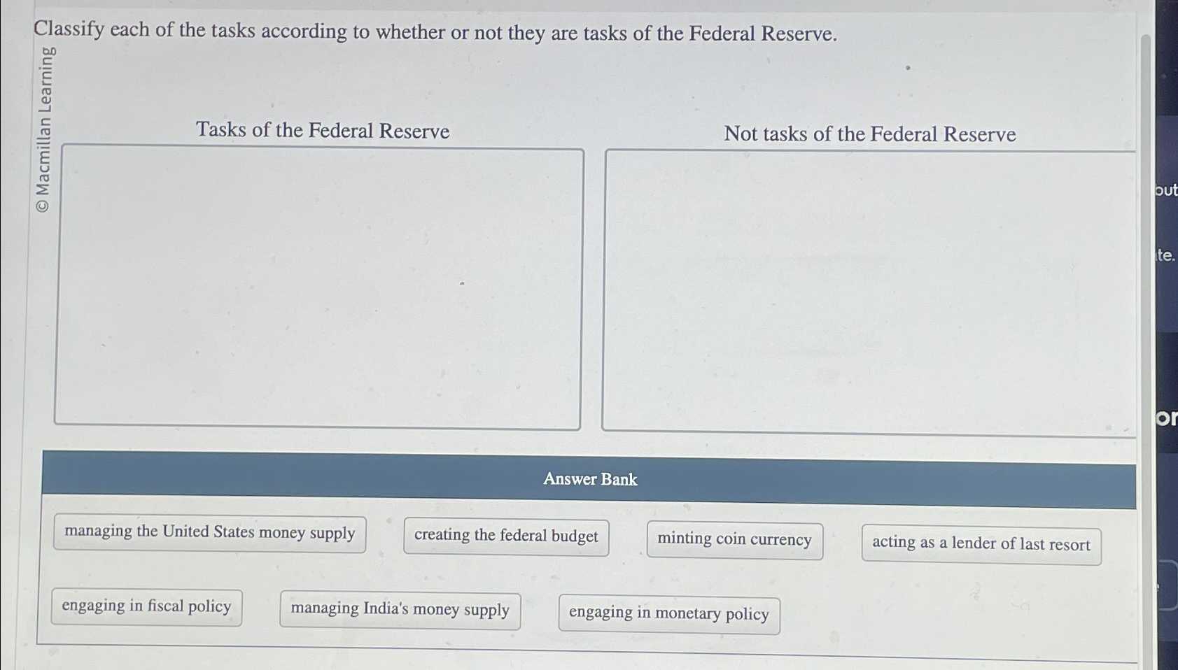 Solved Classify each of the tasks according to whether or | Chegg.com