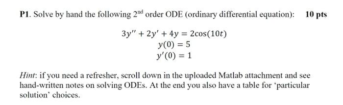 Solved P2 Type Help Lsim On The Matlab Prompt Function L 