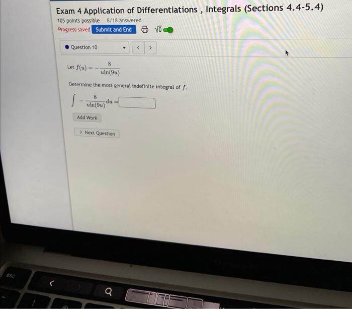 Solved Exam 4 Application of Differentiations, Integrals | Chegg.com