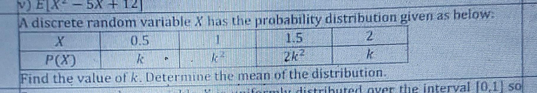Solved A discrete random variable X has the probability | Chegg.com