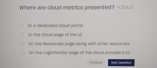 Solved Where are cloud metrics presented? -CloudIn a | Chegg.com