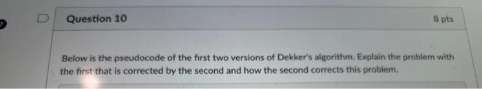 Solved Below is the pseudocode of the first two versions of | Chegg.com