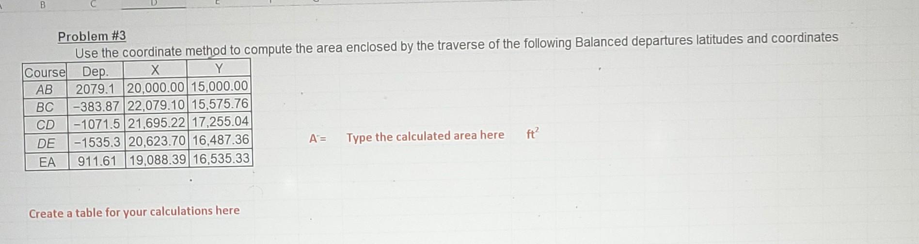 Solved Problem \#3 Use the coordinate method to compute the | Chegg.com