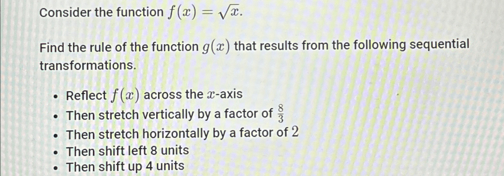 Solved Consider the function f(x)=\\\\sqrt(x).\\nFind the | Chegg.com