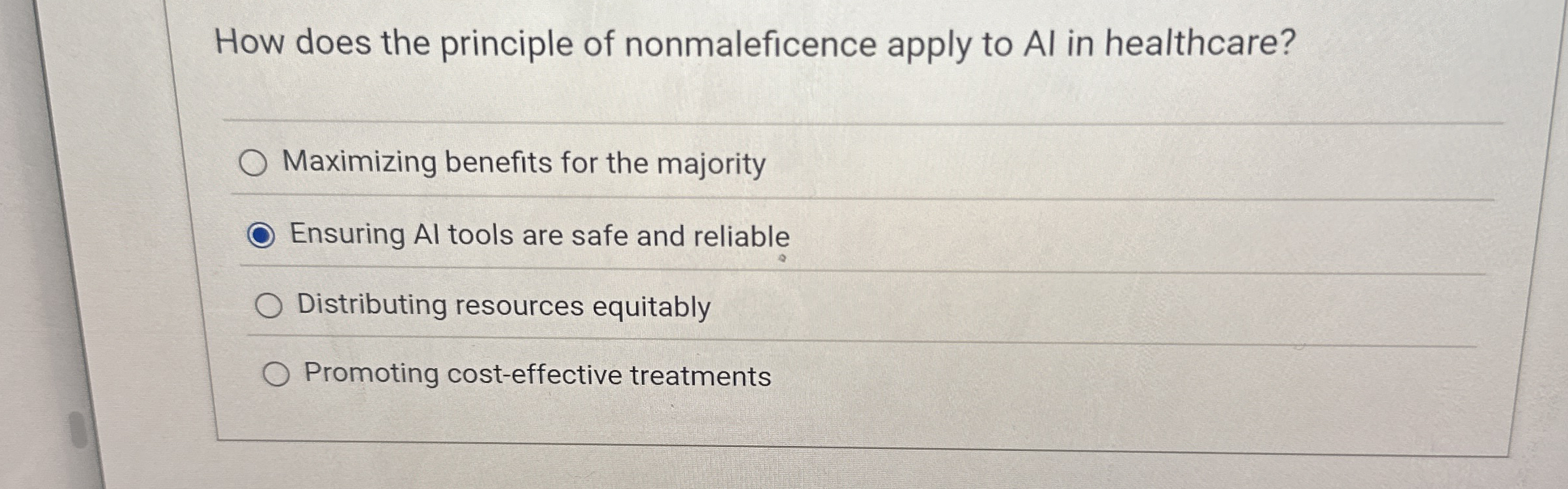 Solved How does the principle of nonmaleficence apply to Al | Chegg.com
