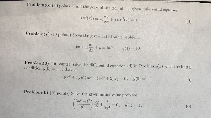 Solved Problem(1) (15 points) Identify the following | Chegg.com