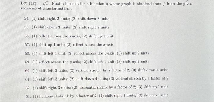 Solved Let f(x)=x. Find a formula for a function g whose | Chegg.com