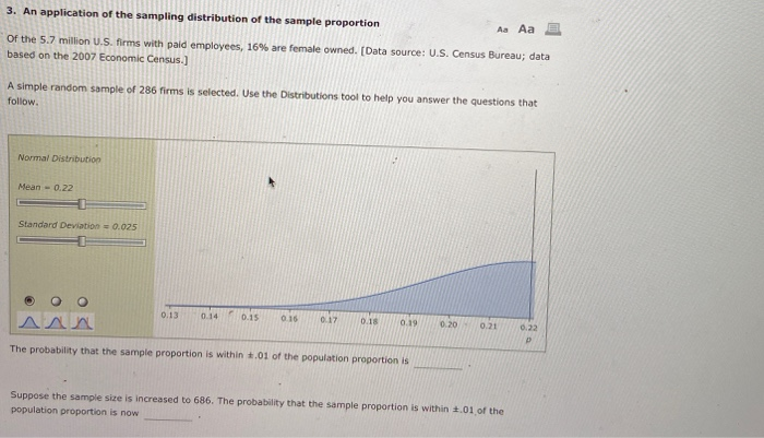 Solved 1. An application of the sampling distribution of the | Chegg.com