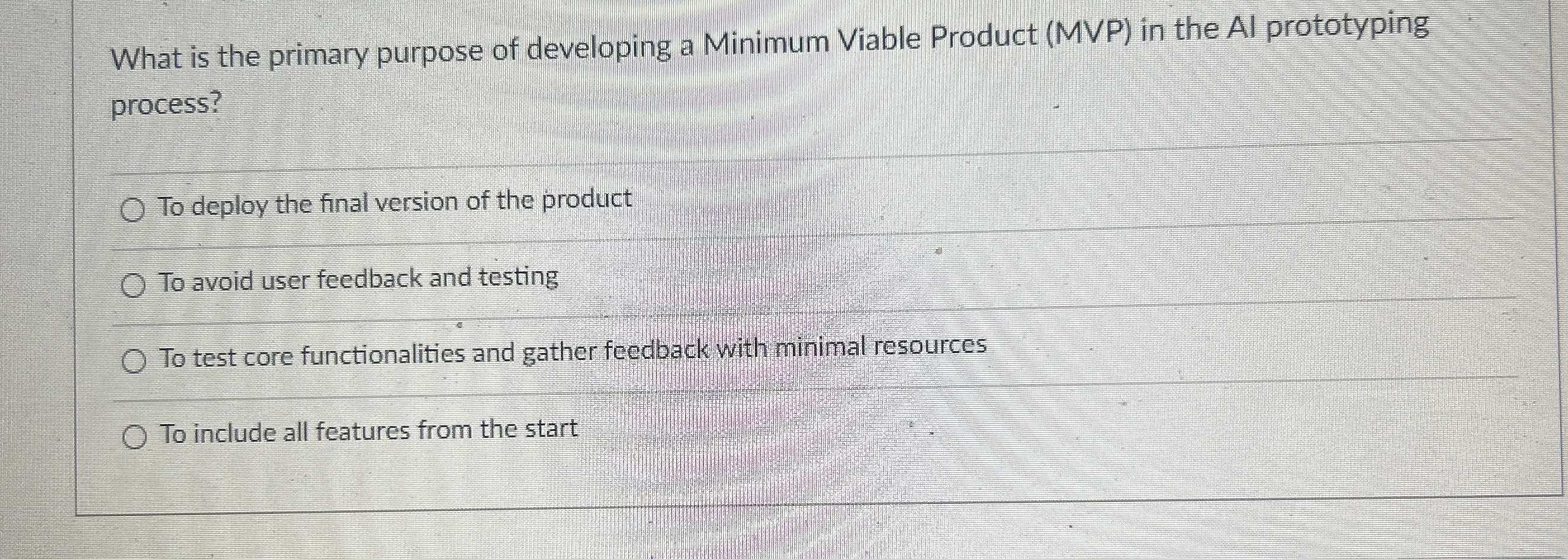 Solved What is the primary purpose of developing a Minimum | Chegg.com