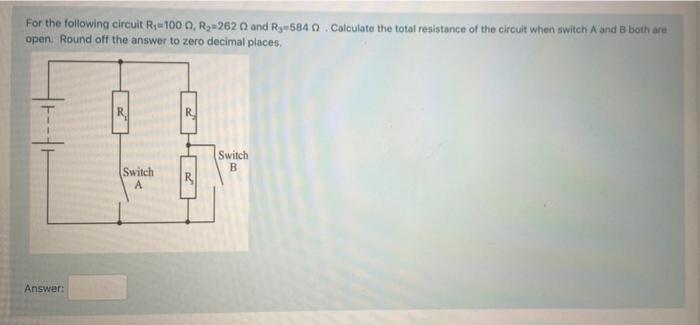 Solved For the following circuit R₁-100 0, R₂-2620 and | Chegg.com