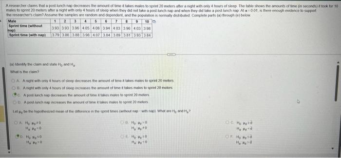 the rosicarcher's clam? Assume the samples are | Chegg.com