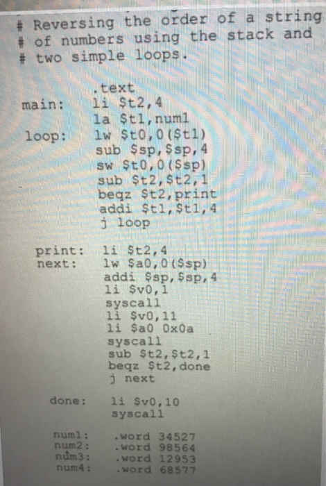 Solved QT spim question. program and answer already given | Chegg.com