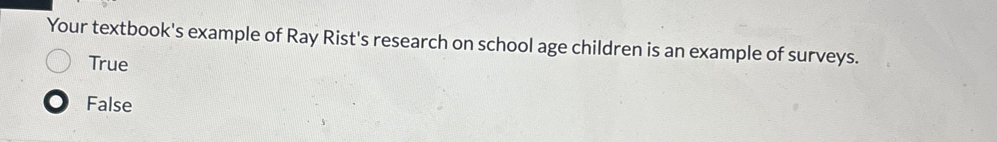 Solved Your textbook's example of Ray Rist's research on | Chegg.com