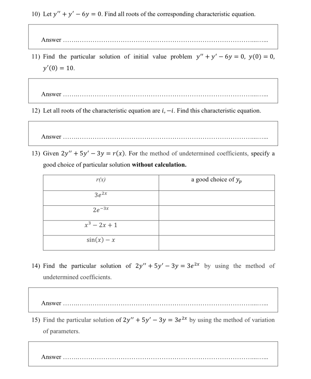 Solved Let y''+y'-6y=0. ﻿Find all roots of the corresponding | Chegg.com