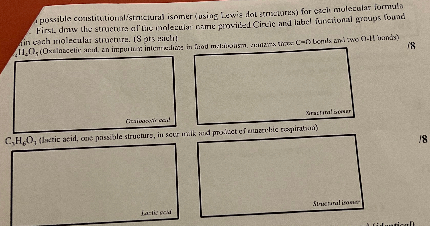 Solved Draw a possible constitutional/structural isomer | Chegg.com