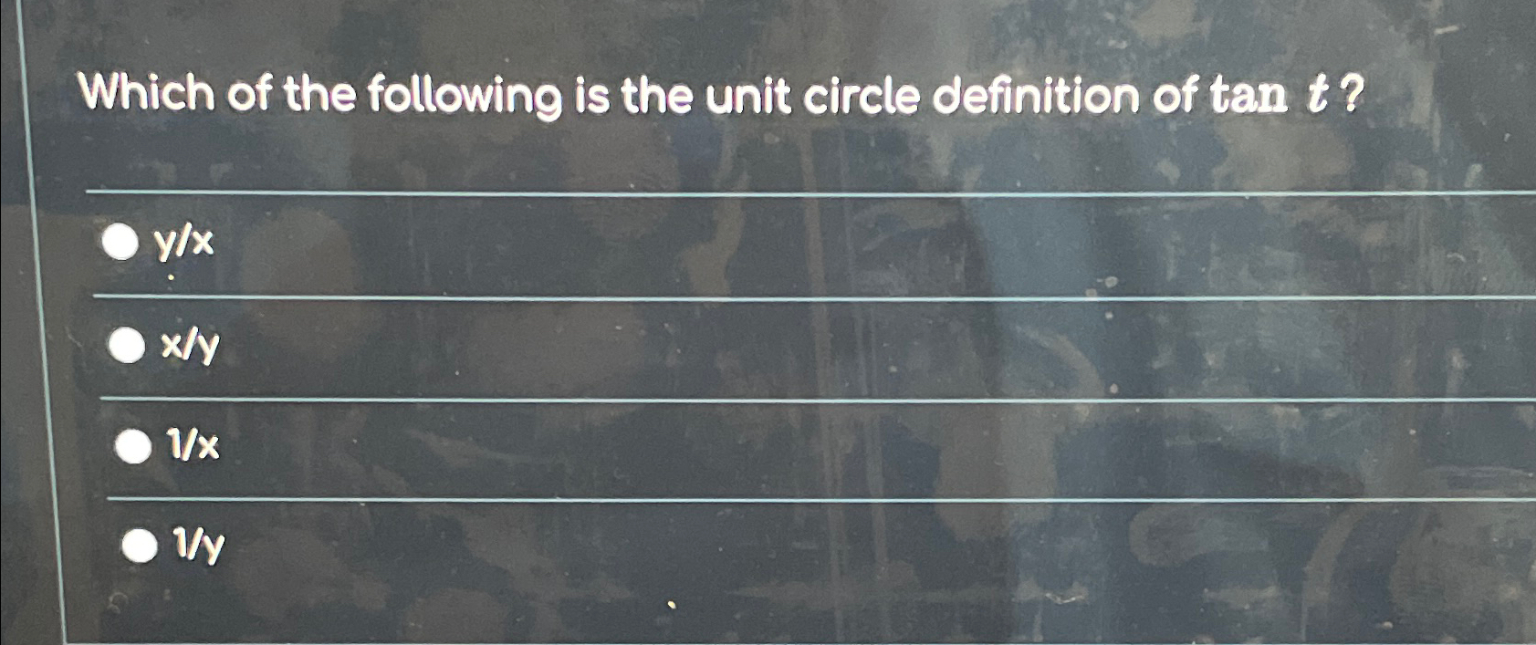 Solved Which of the following is the unit circle definition | Chegg.com