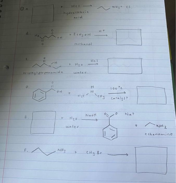 Solved 1. draw missing reactants and products. 2. name all | Chegg.com