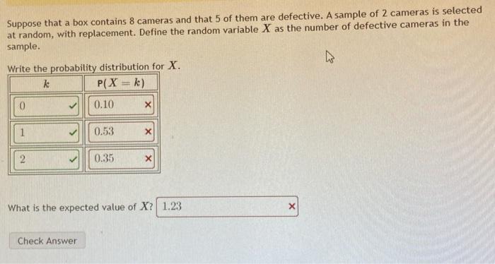 Solved Suppose that a box contains 8 cameras and that 5 of | Chegg.com