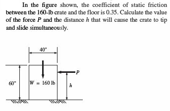 Solved In the figure shown, the coefficient of static | Chegg.com