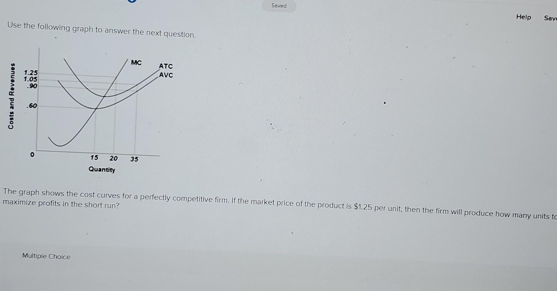 Solved Saved Help Save Use the following graph to answer the | Chegg.com