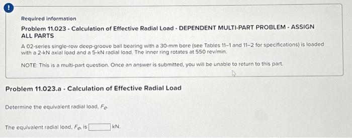 Solved Required information Problem 11.023 - Calculation of | Chegg.com