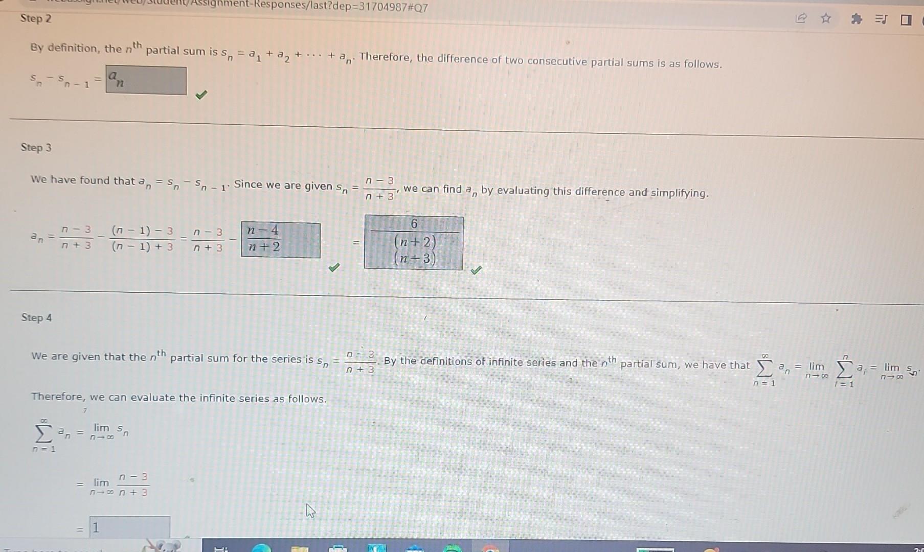 Solved Suppose the nth partial sum of a series ∑n=1∞an is | Chegg.com